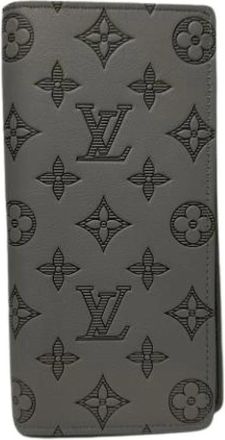 Louis Vuitton Pre-owned Portefeuille Long Monogram Shadow (bi-pli) - Femme - Pre-owned - Gris - Taille: ONE Size