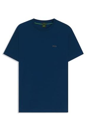 BOSS Hommes Tee T-Shirt en Coton Stretch avec d&eacute;tail logot&eacute;