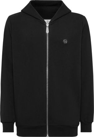 Philipp Plein Hoodie Sweatjacket LS Strass Skull - - Sweatshirts & Hoodies - Herren - Schwarzk - XS