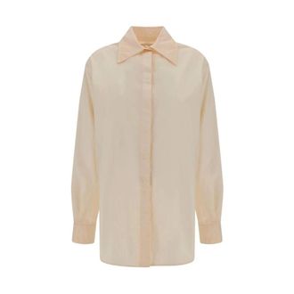 Quira Quira, Femme, Blouses et Chemises, Beige, Taille: 34 FR Chemise Oversize en Coton Monochrome