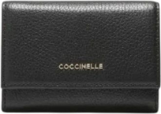 Coccinelle Femme, Accessoires, Noir, Taille: ONE Size Petit portefeuille m&eacute;tallique