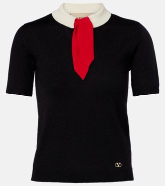 Valentino Pullover Maglia VGold aus einem Wollgemisch
