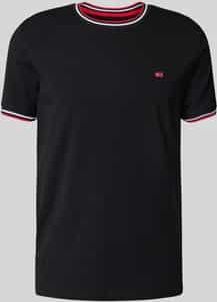 Christian Berg T-Shirt mit gerippten Abschlüssen