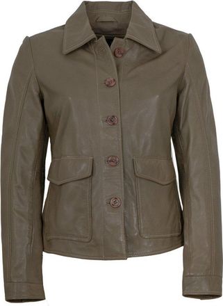Jilani Lederjacke Wanja Jilani - Damen Lederjacke Lammnappa dark sand