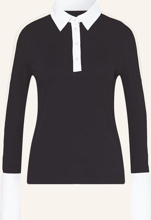 Marc Cain Poloshirt Im Materialmix blau