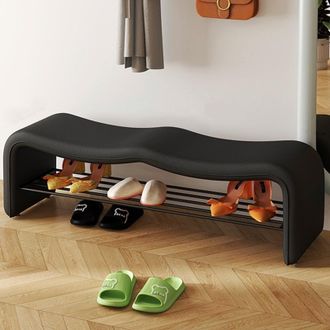 Generic Schuhbank mit Stauraum und Gepolsterter Sitzfläche Keine Montage Erforderlich Geeignet für Eingangsbereich Schlafzimmer Wohnzimmer Oder Balkon Tragkra