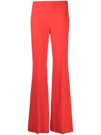 Moschino pantalon &eacute;vas&eacute; &agrave; plis marqu&eacute;s - Rouge