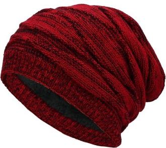 Generic Bonnet Femme Hiver Bonnet Femme Chapeau Femme Hiver Confortable Classique - Tricot &Eacute;pais Chunky Doux Hiver, Chaud Et Mignon, Id&eacute;al pour Journ&eacute;es Froid