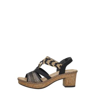 Rieker Femme, Chaussures, Noir, Taille: 38 EU Sandales Habill&eacute;es &agrave; Talon