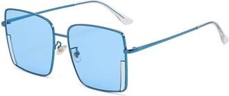 Generic Lunettes De Soleil Tendance &Agrave; Monture Carr&eacute;e Oversize, Style Streetwear, For Hommes Et Femmes, En M&eacute;tal, For Les F&ecirc;tes Et Les Activit&eacute;s De Plein Air.(