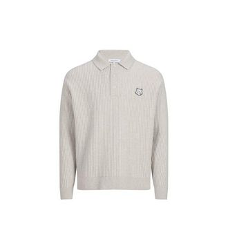 Maison Kitsun&eacute; Polo &agrave; manches longues en laine