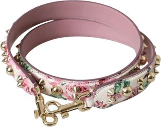 Dolce & Gabbana Rosa Blumige Schultertasche Accessoire - - Bags - Damen - Rosa - ONE SIZE