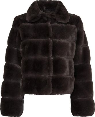 Notyz Notyz - Veste en fausse fourrure - Femme - Vestes - Brun - Taille: 36 FR