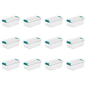 Sterilite Verriegelungsbox 12er-Pack 6 Quart weiß