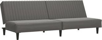 vidaXL vidaXL 2-Sitzer Schlafsofa grau Kunstleder