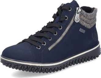 Rieker Bottines bleu marine &agrave; talon plat avec des lacets et 2 zips lat&eacute;raux - Taille numeric_39