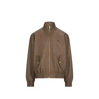 Dr&ocirc;le de Monsieur Veste zipp&eacute;e unie en laine m&eacute;lang&eacute;e