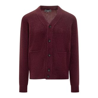FILIPPO DE LAURENTIIS Homme, Pulls, Rouge, Taille: M Cardigan en laine et cachemire