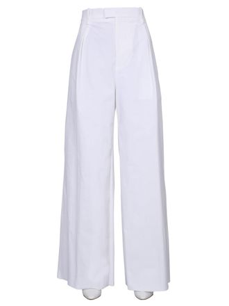 Bottega Veneta Wide-Leg Stretch Polyamide Trousers - White