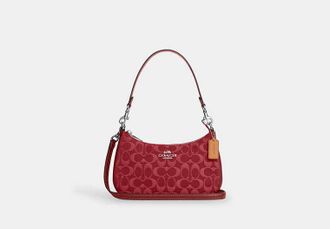 Coach Teri Schultertasche Aus Signature-Denim