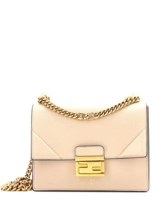 Fendi Kan U Shoulder Bag Leather Small crossbody bag - Tons neutres