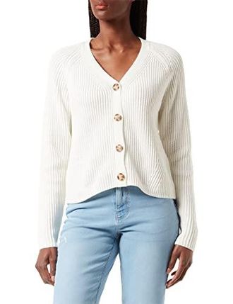 Pieces PCOSILLA LS Knit Cardigan Noos BC, Cloud Dancer, M Femme