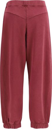 Off-white Balloon-Leg Cotton Joggers - Red