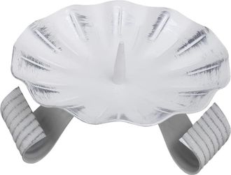 NKlaus Eisen-Dreifußleuchter weiß/Silber Altarleuchter H: 12,5cm Kerzenhalter mit Dorn Linienstruktur 10748