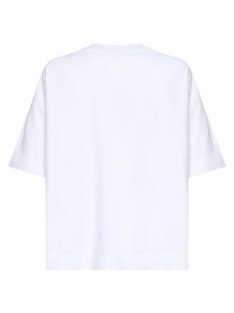 Dries Van Noten Mens T-Shirt Oversized Jersey White Cotton T-Shirts And Polos