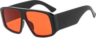 Generic Lunettes De Soleil Rétro Carrées Surdimensionnées Unisexes Polarisées For Lextérieur, For La Conduite, Les Vacances Et Le Sport(Red)