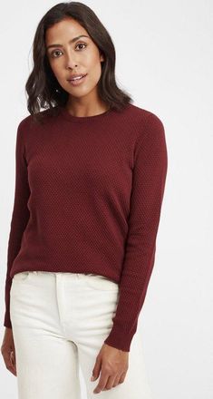 Oxmo Strickpullover OXSarah Schicker Pullover in Loch-Strick Optik