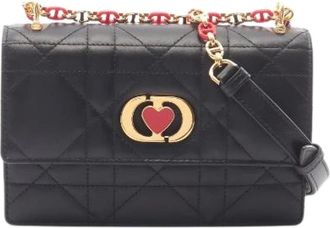 Dior Sac bandouli&egrave;re en cuir Miss Caro Pre-owned - Femme - Pre-owned - Noir - Taille: ONE Size