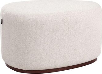 Beliani Beliani - Pouf Hellbeige Stoff Gepolstert Asymmetrische Form Modernes Design Wohnzimmer Schlafzimmer Hocker Bank