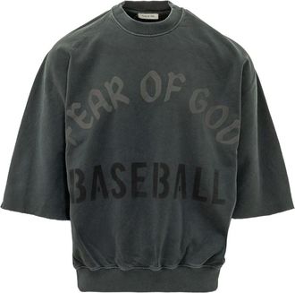 Fear of God Homme, Sweatshirts et sweats &agrave; capuche, Noir, Taille: XS Baseball Cut Sleeve SweaT-shirt