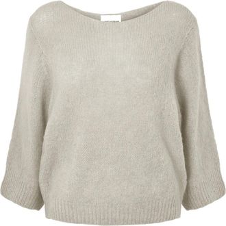 Americandreams Americandreams, Femme, Pulls, Beige, Taille: 42/44 FR Heidy Short Sleeve Pullover