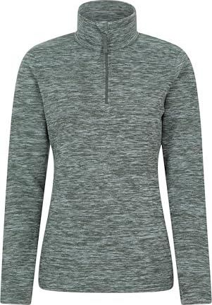 Mountain Warehouse Snowdon Haut en Molleton pour Femmes - Pullover Chaud, Pull léger, Tee-Shirt Respirant, séchage Rapide - pour Marcher, lhiver, Voyager Kaki 52