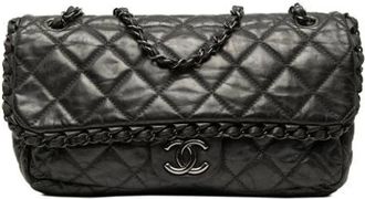 Chanel Sac port&eacute; &eacute;paule Pre-owned - Femme - Pre-owned - Gris - Taille: ONE Size