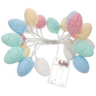 Hemobllo UKCOCO Dekorative LED Eier Lichterkette 3m mit 20 Batteriebetriebenen Lichtern Verschlei&szlig;festes Material Innenbereich f&uuml;r Ostern Hochzeit Festdekorati