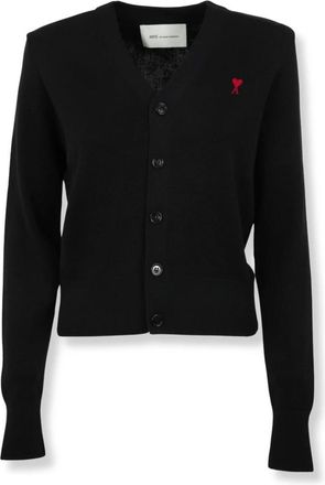 Ami Femme, Pulls, Noir, Taille: 38 FR Ami de Coeur Cardigan