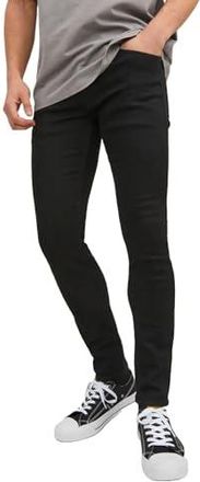 Jack & Jones Liam Original Jean skinny pour homme en tissu stretch haute performance confortable pour toute la journ&eacute;e Fermeture &eacute;clair, Noir, 34W / 34L