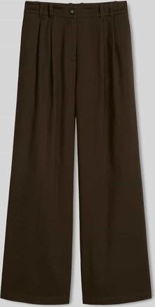 Marc O'Polo Wide Leg Hose aus Baumwoll-Mix mit Bundfalten