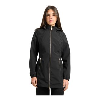 Yes-Zee YES Zee, Femme, Vestes, Noir, Taille: 42 FR Veste &agrave; capuche zipp&eacute;e int&eacute;grale