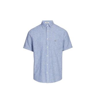 GANT Leinen und Baumwollstreifen -Hemd - Blau