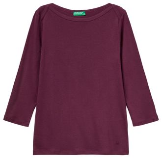 Benetton Damen Maglia M/L 3ga2e16a1 T-Shirt, violett, Medium