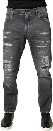 Dolce & Gabbana Homme, Jeans, Gris, Taille: L Jeans Slim-fit