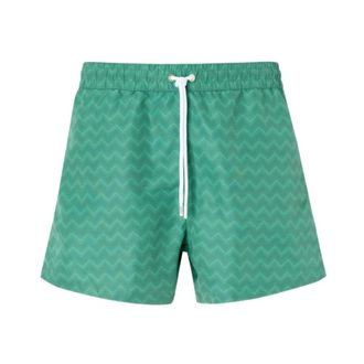 Missoni Homme, Maillots de bain, Vert, Taille: 2XL Short de bain mi-long avec imprim&eacute; zigzag ton sur ton