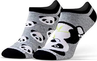 Sesto Senso Chaussette Courte Fantaisie Femme Homme Coton Drôle Socquette 43-46 Panda