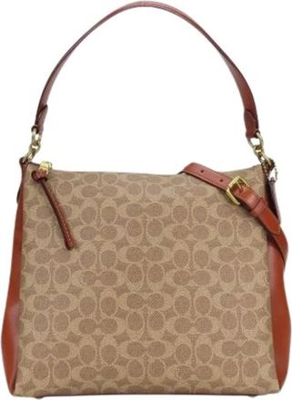 Coach Sac port&eacute; &eacute;paule Signature Pre-owned - Femme - Pre-owned - Beige - Taille: ONE Size