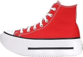 Converse Chuck Taylor All Star Lift Chaussures à plateforme à double empilage pour adulte Unisexe, Rouge, noir, blanc, 40.5/41 EU