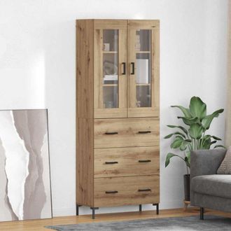 vidaXL vidaXL Haut Armoire 2 pcs Ch&ecirc;ne artisanal Bois ding&eacute;nierie
